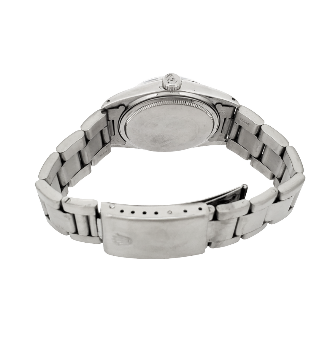 Rolex 16014 Date just Stainless Steel with White Gold fluted bezel. Ci ...