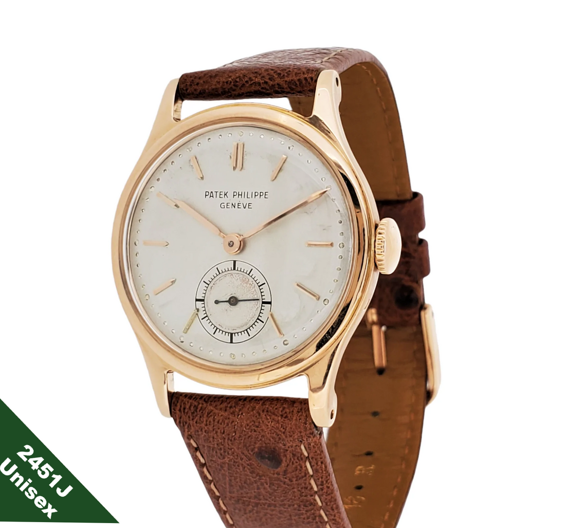 Patek Philippe 2451R Rose Gold Water Resistant Calatrava, Circa 1951-1 ...