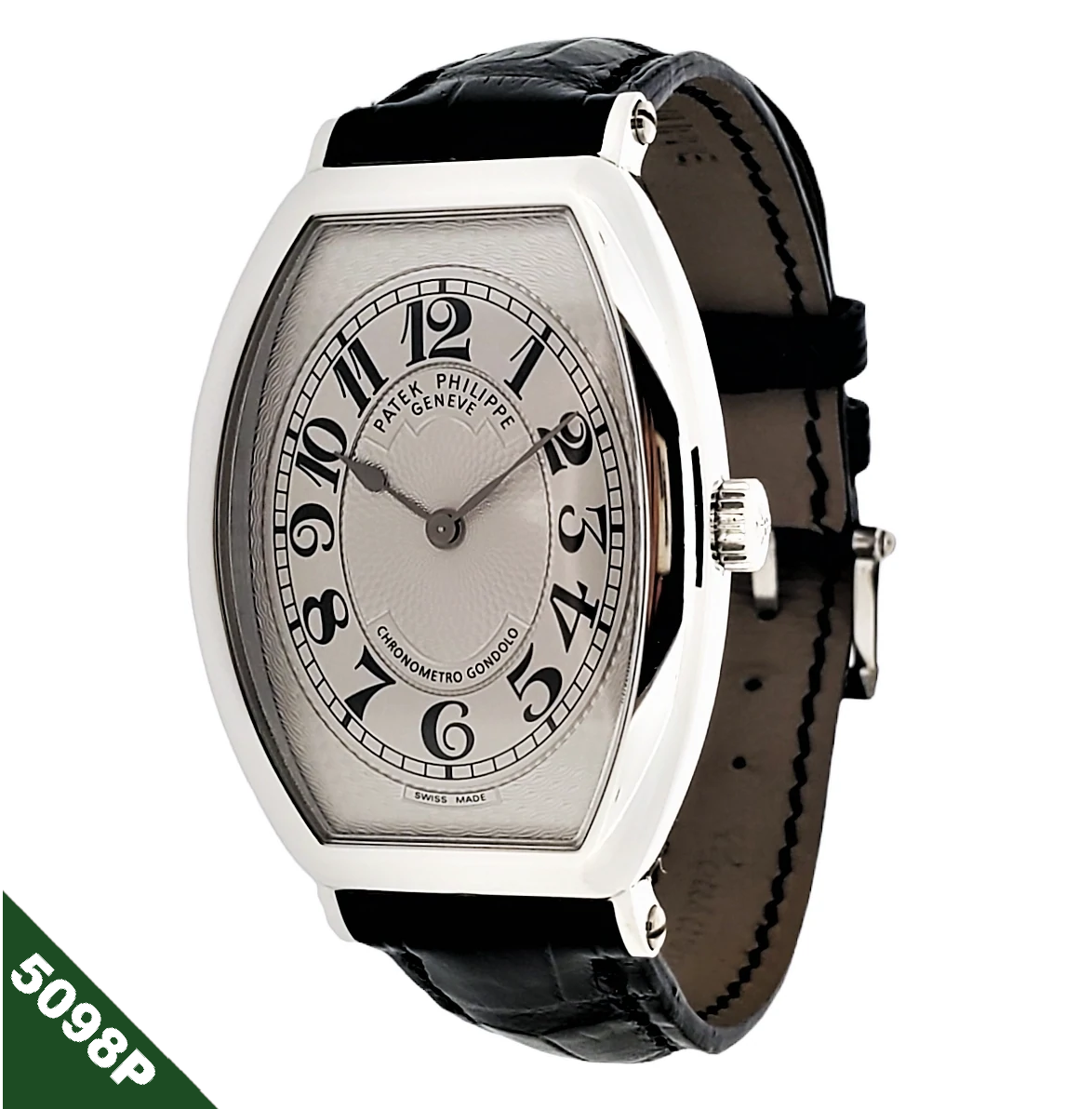 Patek Philippe 5098P Platinum Tonneau Shape Gondolo Watch Circa 2015 ...